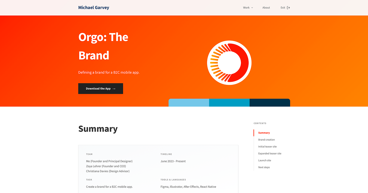 Orgo: The Brand - Michael Garvey