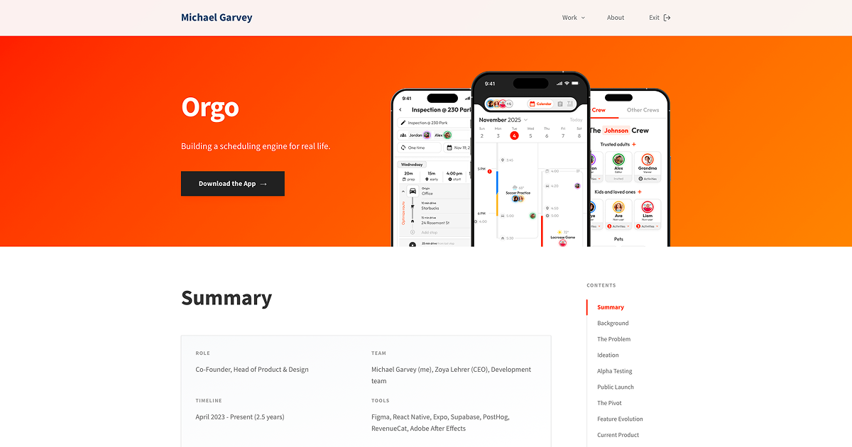 Orgo: The App - Michael Garvey